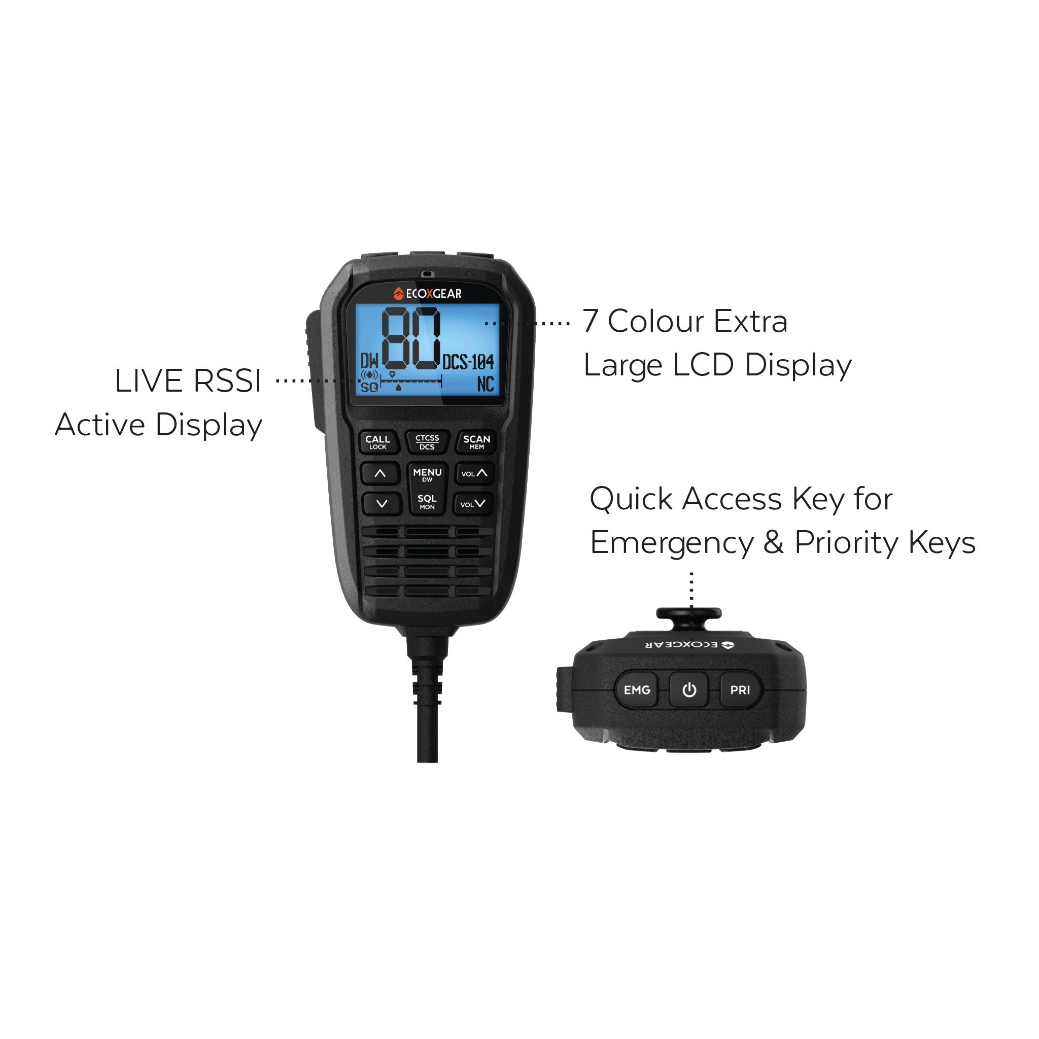EXG3000 UHF CB Fixed Mount Radio | ECOXGEAR Australia